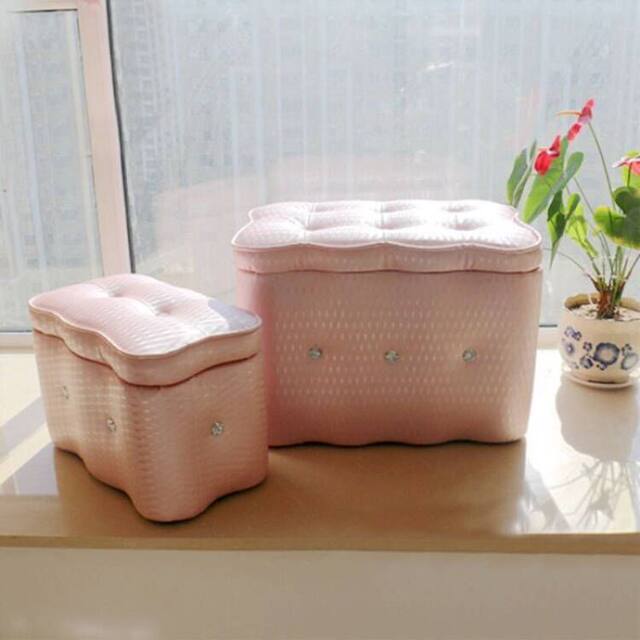Modern minimalist sofa storage storage stool can take adult solid wood ...