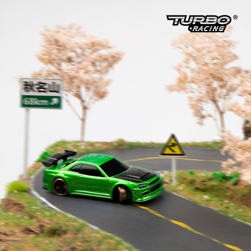 TURBO RACING 1:76竞速漂移车C64 RC迷你遥控模型车内置陀螺仪_虎窝淘