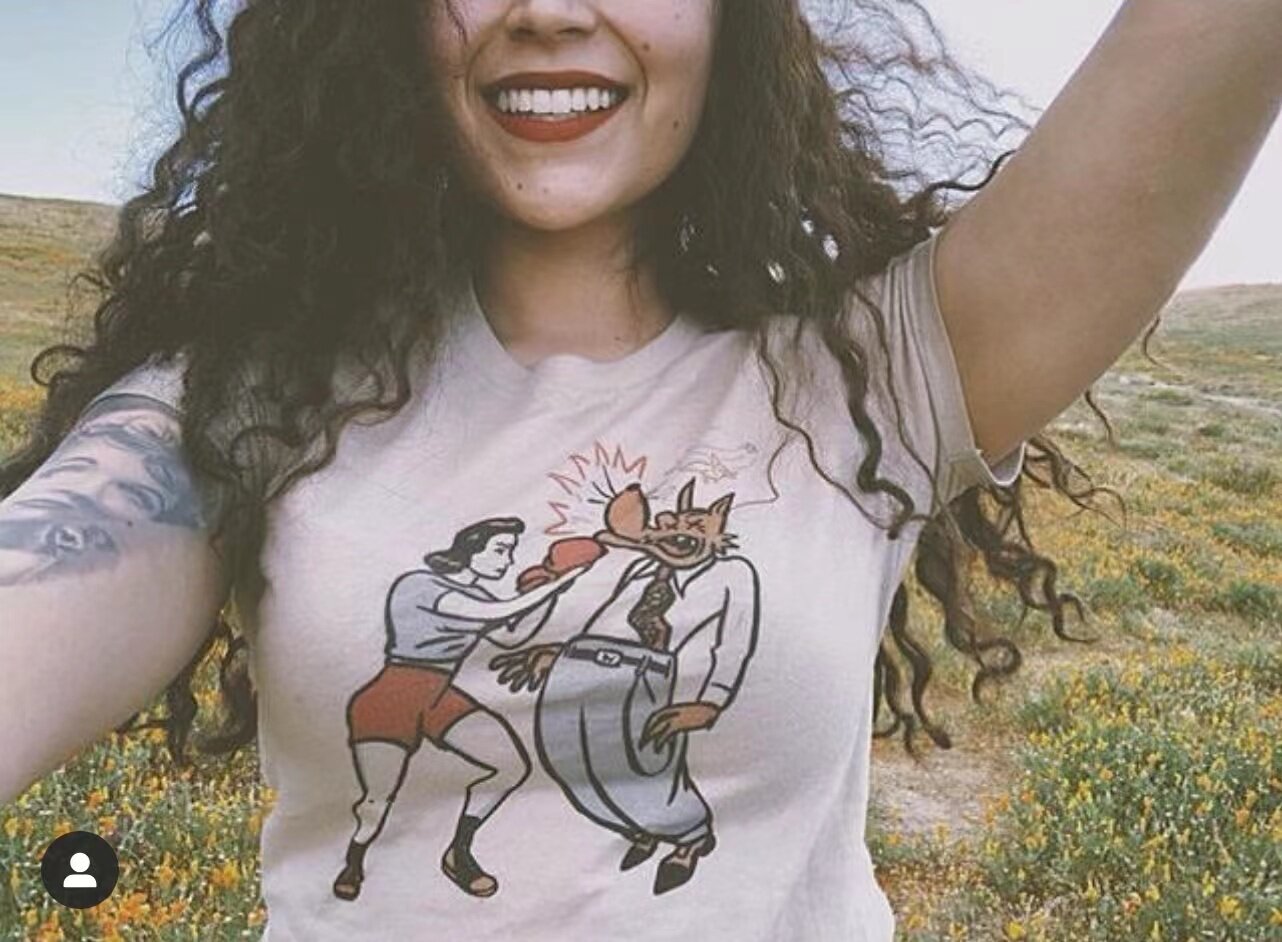 国内现货正品ONE ROUND JACK美国制复古纯棉拳击印花短袖T恤男_虎窝淘