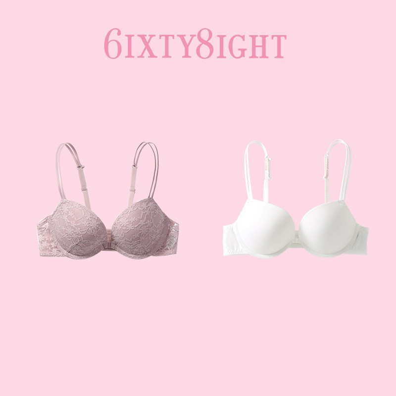 【2件99元】6IXTY8IGHT 68蕾丝小胸聚拢文胸罩内衣女特价不退换_虎窝淘