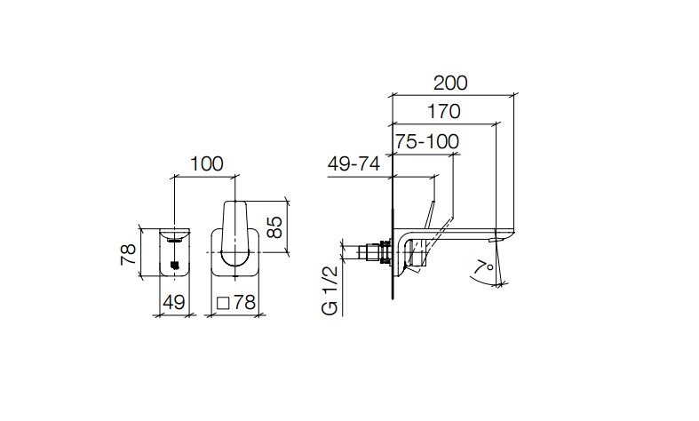 德国Dornbracht当代Lisse墙出水面盆龙头 36860845 36861845-00_虎窝淘