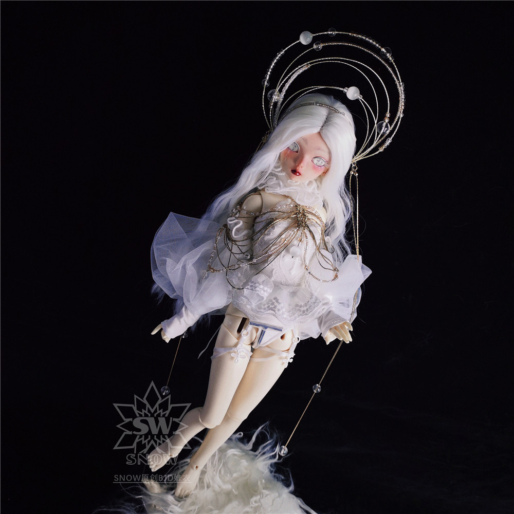 SNOW原创BJD娃衣346分小布blythe项链身体链配饰发冠圣母冠圣光圈_虎窝淘