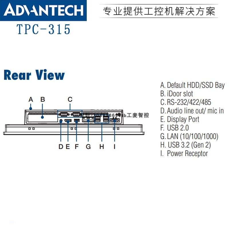研华15寸平板电脑TPC-315-R853A/i5-8365UE/8G电阻触摸工控机全新_虎窝淘