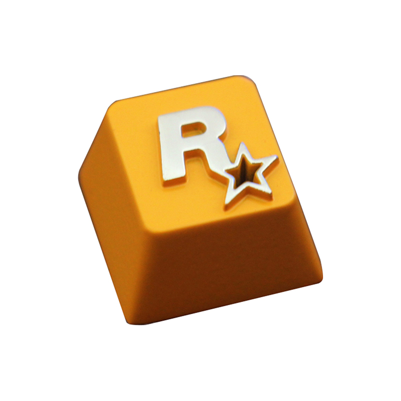 R星游戏周边公司logo图标锌铝合金属机械键盘透光键帽按键键石_虎窝淘