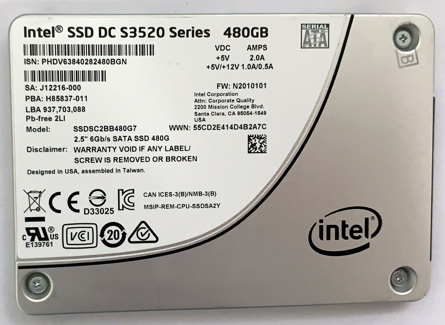Intel/英特尔S3500 160G 800G S3520 240G S3510 480G企业级 MLC_虎窝淘