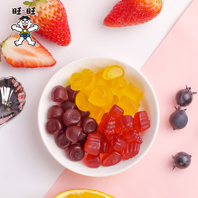 旺旺旺仔QQ糖200g*2包综合口味果汁软糖糖果休闲小零食分享装_虎窝淘