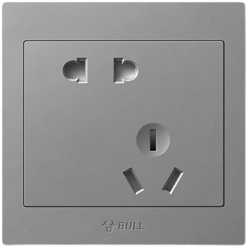 公牛墙壁开关插座86型一开五孔USB五孔16A暗装面板单双联控家用灰_虎窝淘