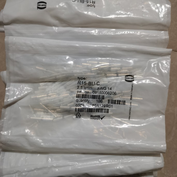HARTING连接器09150006206母针R15-BU-C镀银2.5mm AGW14德国原装_虎窝淘