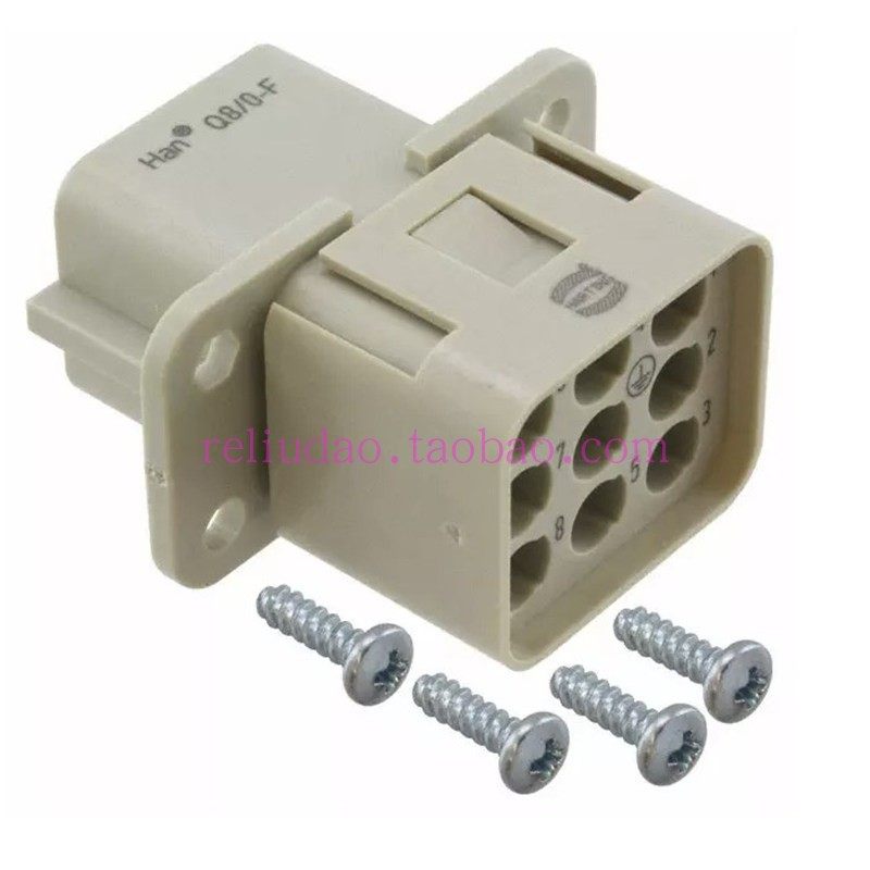 HARTING连接器09120083101母芯HAN-Q8/0-F冷压型8针HQ-008/0-FC黑_虎窝淘