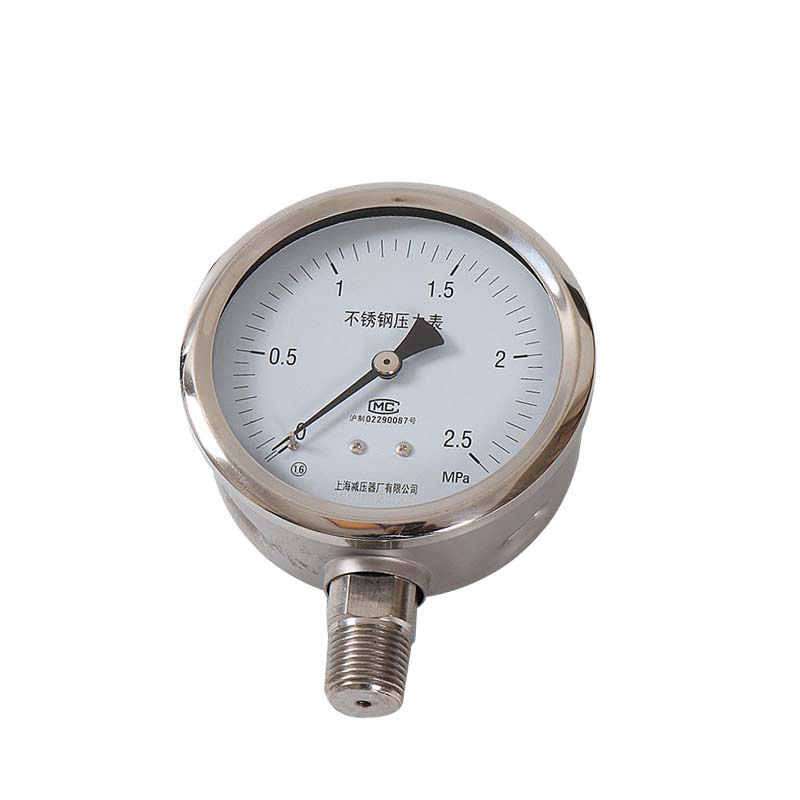 上海减压器厂 YN100BF 0-1.6MPA全不锈钢材质不锈钢耐震压力表_虎窝淘