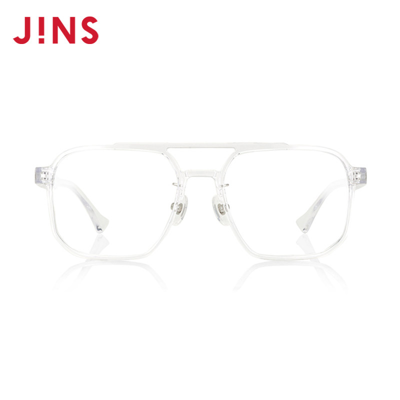 JINS睛姿含镜片近视镜男款多边形框型可加配防蓝光MRF23S039_虎窝淘