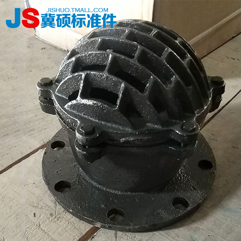 H42X-6法兰底阀单向阀止回阀铸铁水泵底阀DN50 80 100 150 200_虎窝淘