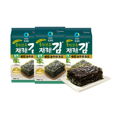 清净园 原味橄榄油传统海苔7.5g*3袋（共22.5g）