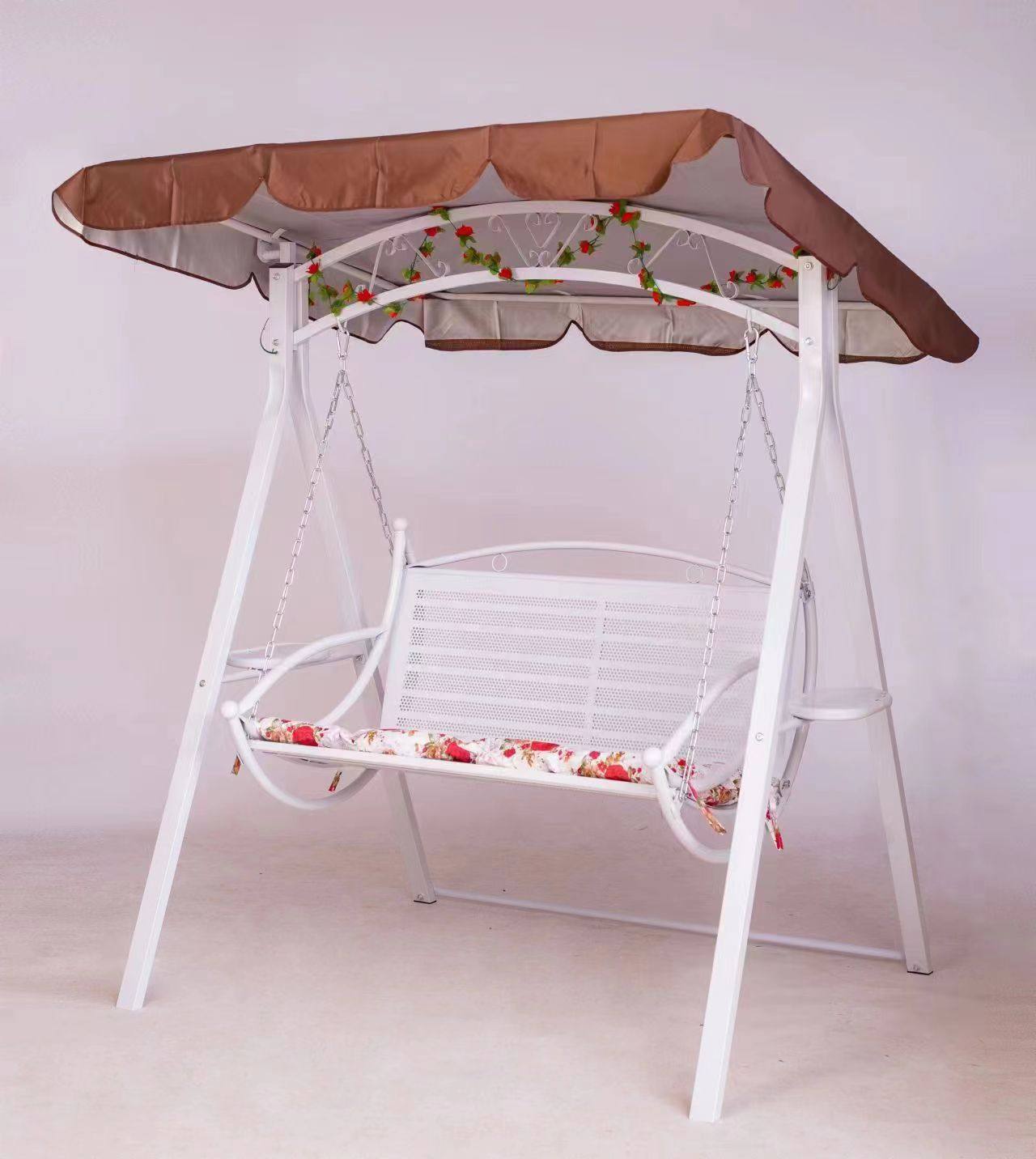 户外秋千双人摇椅吊篮庭院阳台家用儿童吊椅铁艺藤编秋千成人吊床_虎窝淘