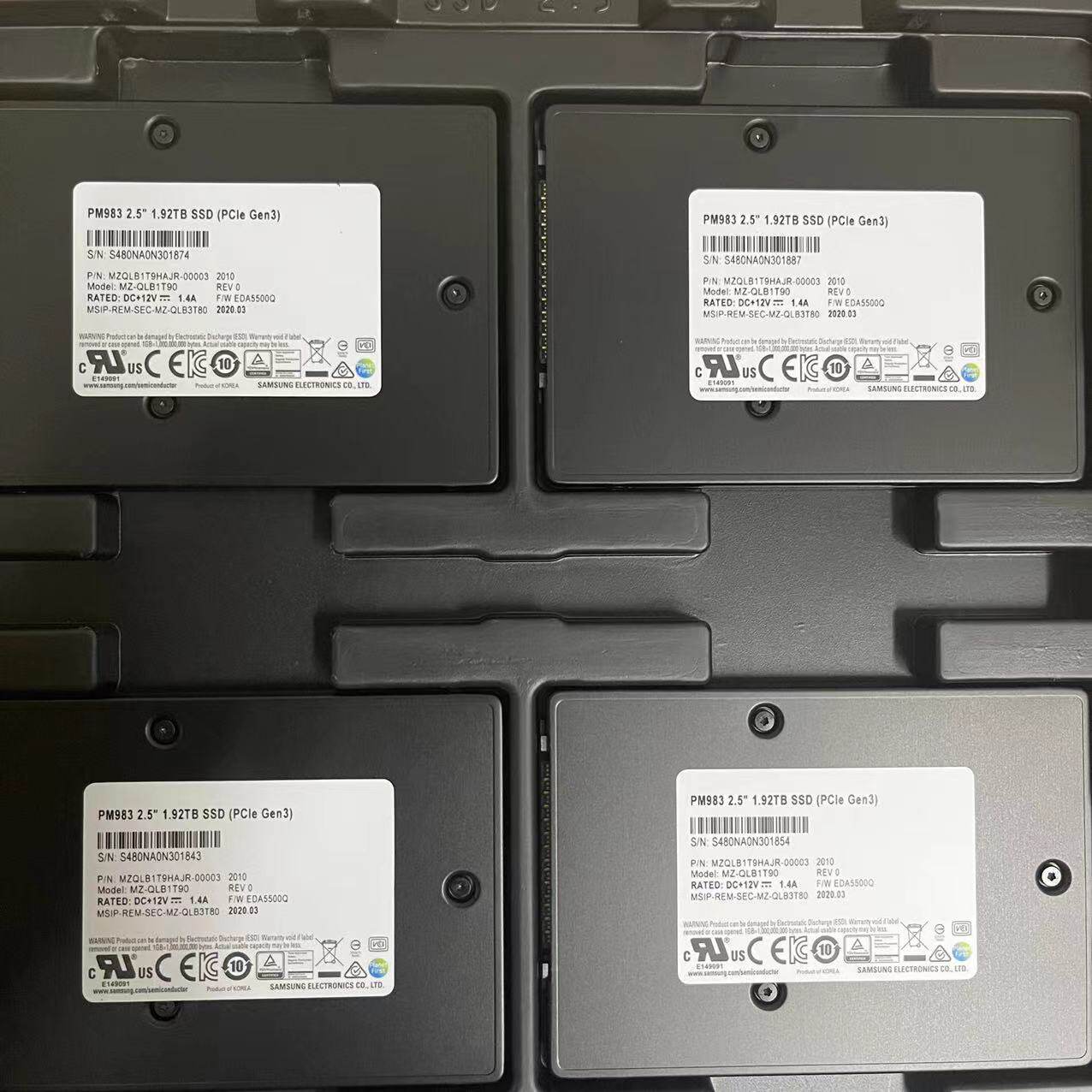 Samsung/三星 PM983 1.92T PCIE U2固态硬盘SSD PM1733 960G_虎窝淘