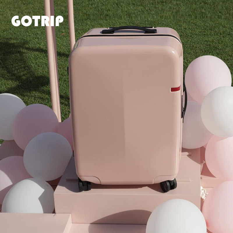 gotrip行李箱女新款粉色拉杆箱日系24旅行箱大容量密码箱万向轮_虎窝淘