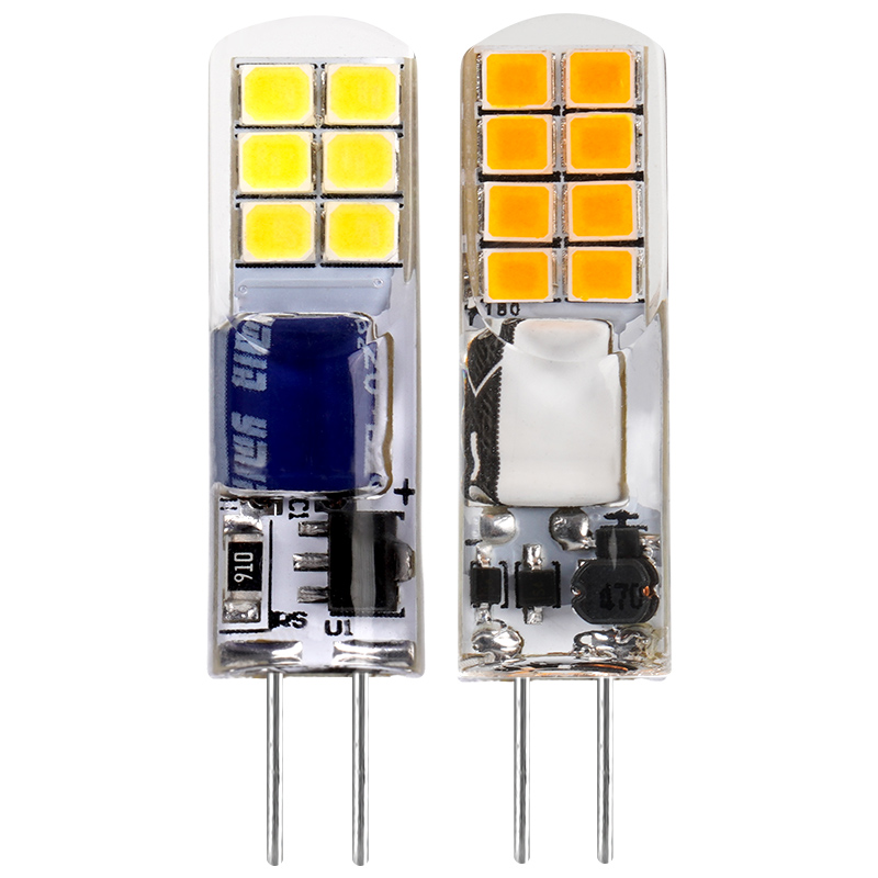 G4灯珠led超亮水晶吊灯小灯泡插口式插脚二两针卤素12V220伏2瓦5W_虎窝淘