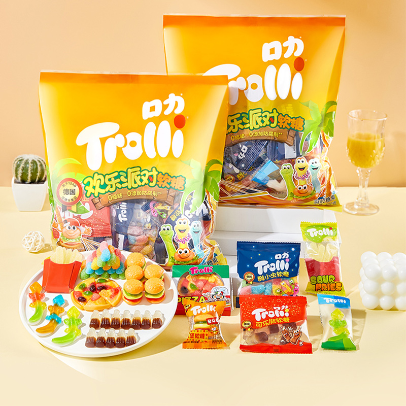德国进口汉堡糖口力橡皮糖trolli软糖网红儿童零食qq糖果奖励学生_虎窝淘