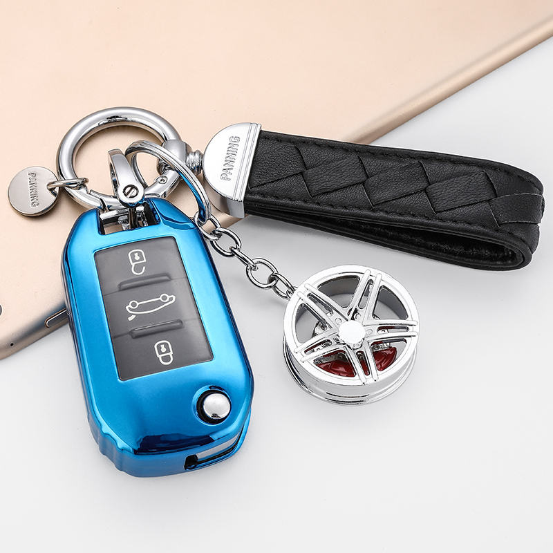 适用东风标致308 207 301钥匙套408 508汽车3008套2008标志包扣女_虎窝淘