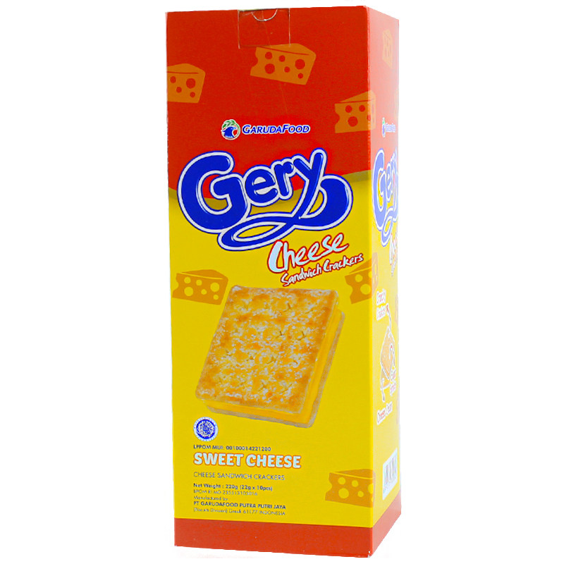 Gery芝莉奶酪芝士味夹心涂层饼干200g盒装热销印尼进口休闲零食品_虎窝淘