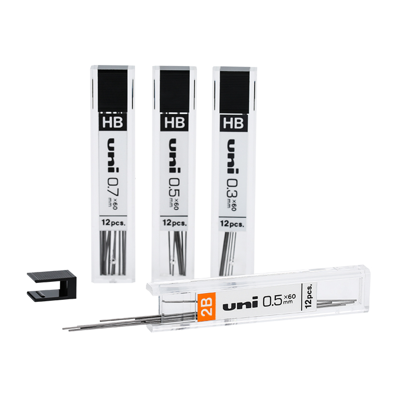 美橙文具日本uni三菱UL-1405自动铅笔芯0.5 B HB 2B活动铅笔笔芯_虎窝淘