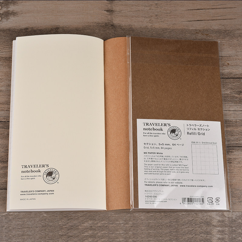日本midori traveler's notebook旅行者TN笔记本日记本标准版内芯_虎窝淘