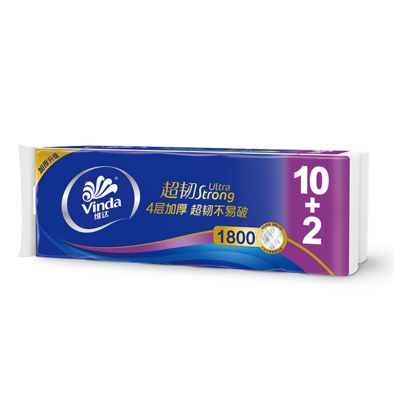维达大卷纸超韧无芯4层厚实1800g家用实惠装母婴卫生纸卷筒纸厕纸_虎窝淘