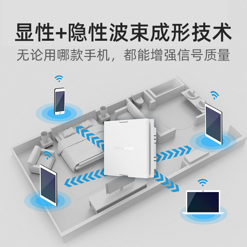 TP-LINK新wifi6面板AP全屋wifi覆盖入墙式面板POE*AC一体路由器无缝漫游智能家庭无线XAP1800GI-POE_虎窝淘