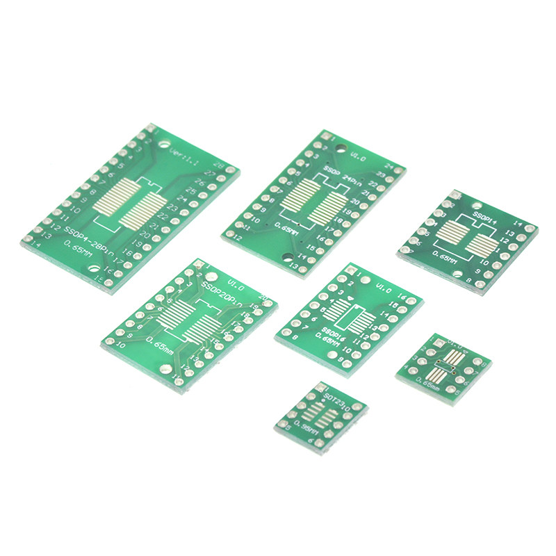 贴片转直插PCB板 SOP/MSOP/SSOP/TSSOP/SOT23转DIP转接板万用板_虎窝淘