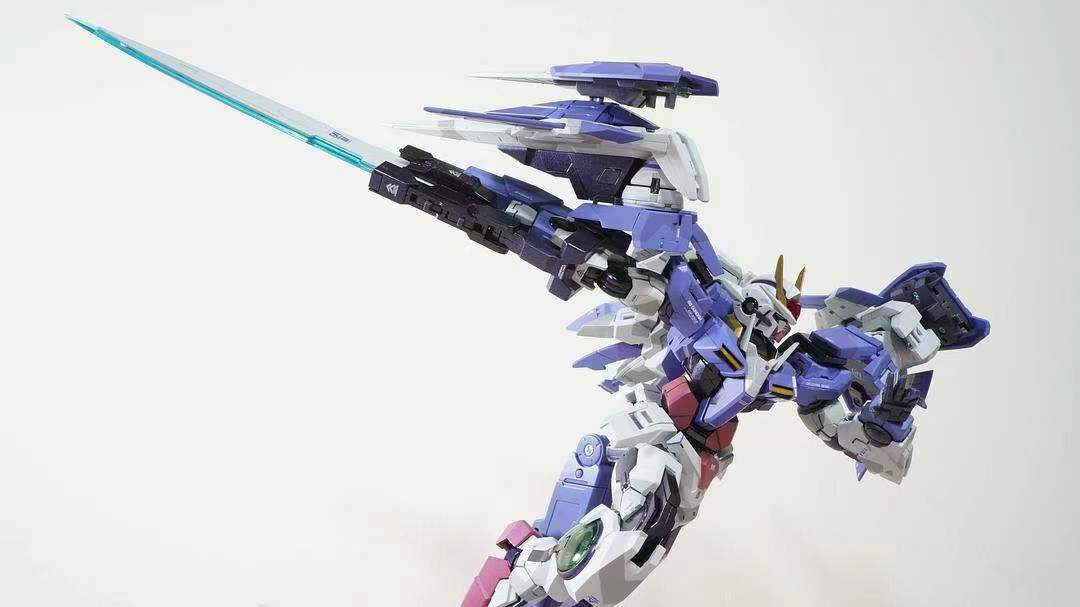 高达模型00q全刃式MB样式PG00r量子1/100带灯组MG系列手办玩具_虎窝淘