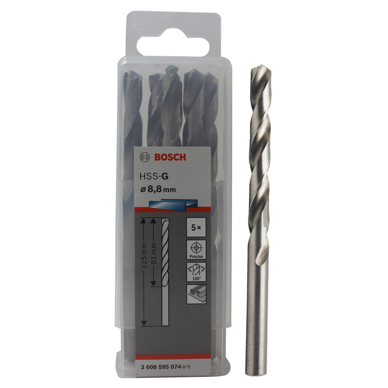博世HSS-G高速钢麻花钻头8.8mm圆头直柄自定心金属钻孔打孔钻咀_虎窝淘