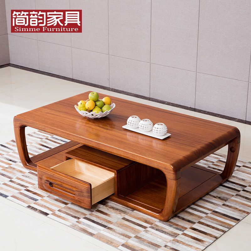 简韵 黄檀木茶几 黄檀木家具黄梨木茶几桌全实木茶桌金丝胡桃茶几_虎窝淘
