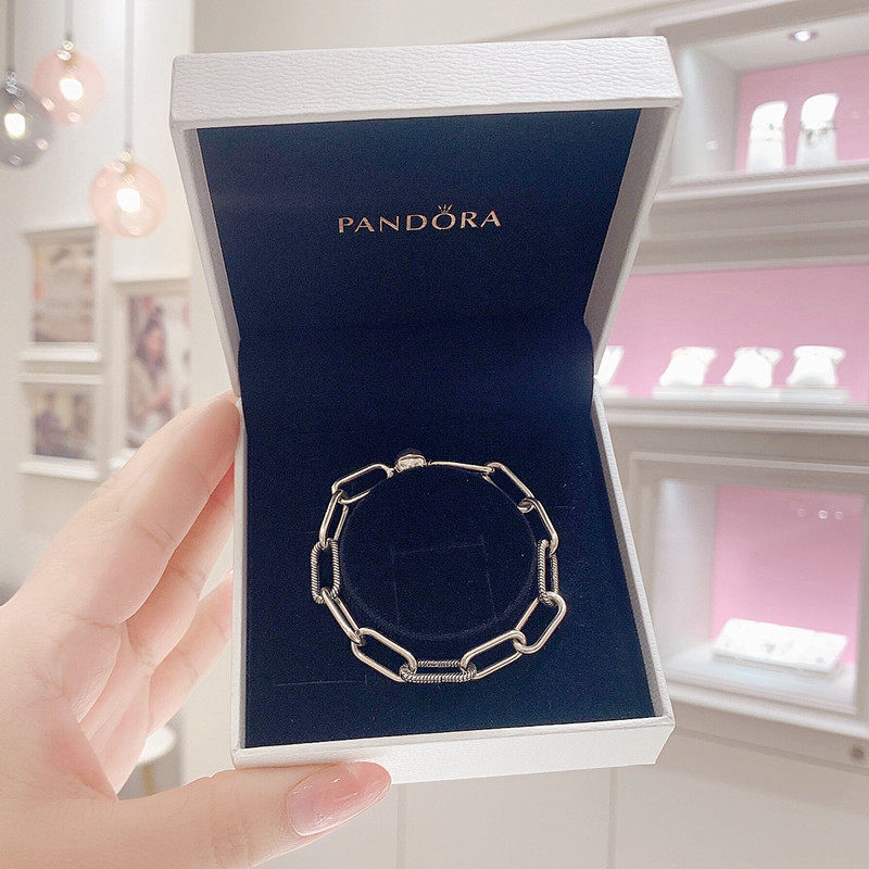 潘多拉PandoraMe纽带交织女款情侣手链598373七夕生日情人节礼物_虎窝淘