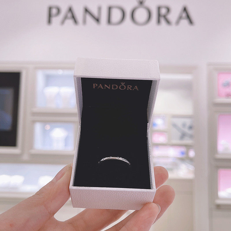 戒指Pandora潘多拉官网水滴简约情侣男女190945CZ戒指