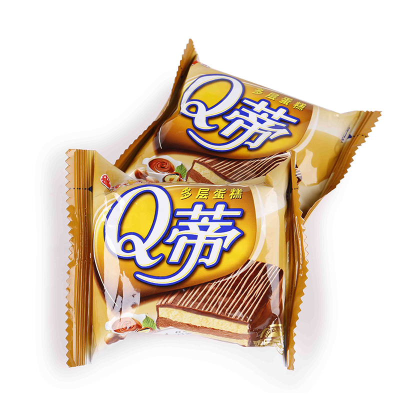 好丽友Q蒂榛子巧克力味12枚336g蛋糕甜点休闲零食早餐_虎窝淘