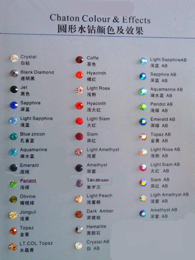 1440颗捷克尖底钻彩钻饰品补钻宝仕奥莎SS8.5(2.4-2.5mm)立体钻_虎窝淘