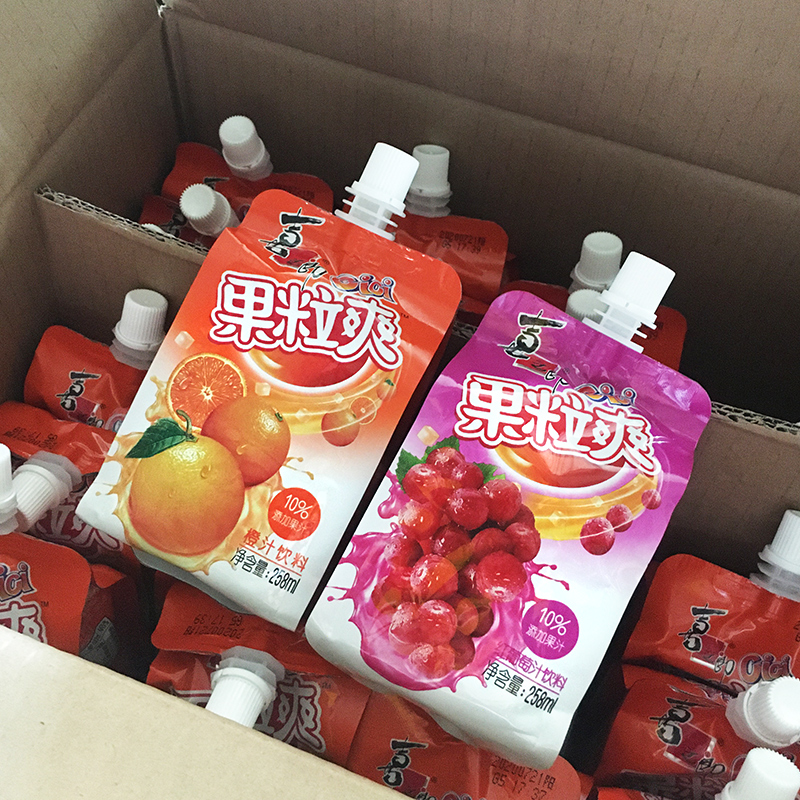 喜之郎吸吸果冻可吸饮料cici果粒爽饮料258ml水蜜桃橙汁儿童零食_虎窝淘