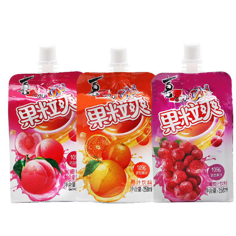 喜之郎吸吸果冻可吸饮料cici果粒爽饮料258ml水蜜桃橙汁儿童零食_虎窝淘