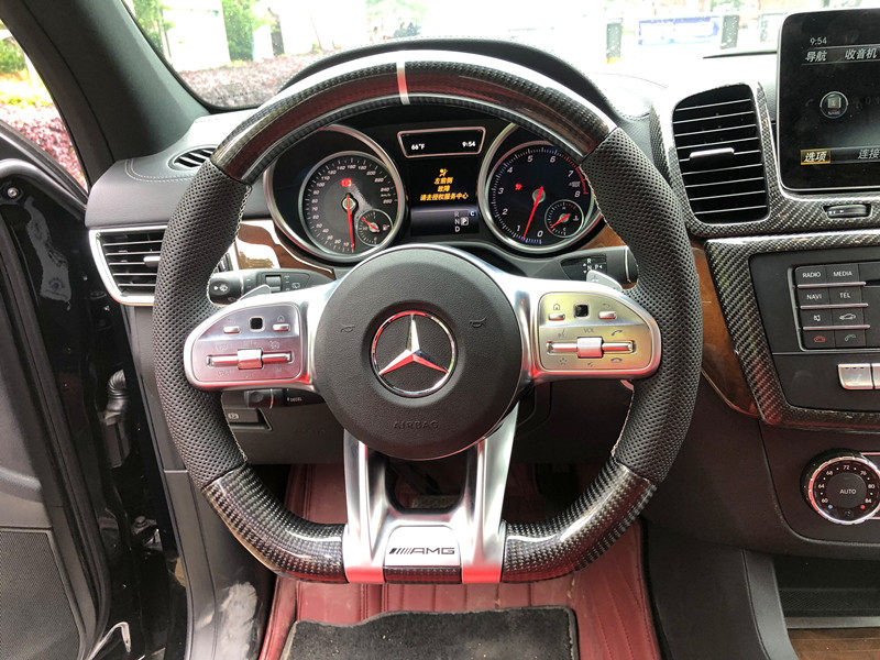 老款奔驰改新款AMG碳纤维方向盘C级 E级 G级 GLC GLE CLS A级_虎窝淘
