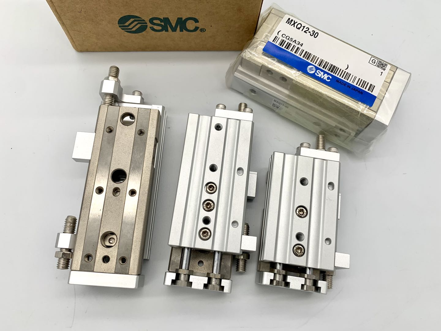 SMC滑台气缸MXQ/MXS6/8/12/16/25L-10/20/30/40/50/75/100/AS/B_虎窝淘