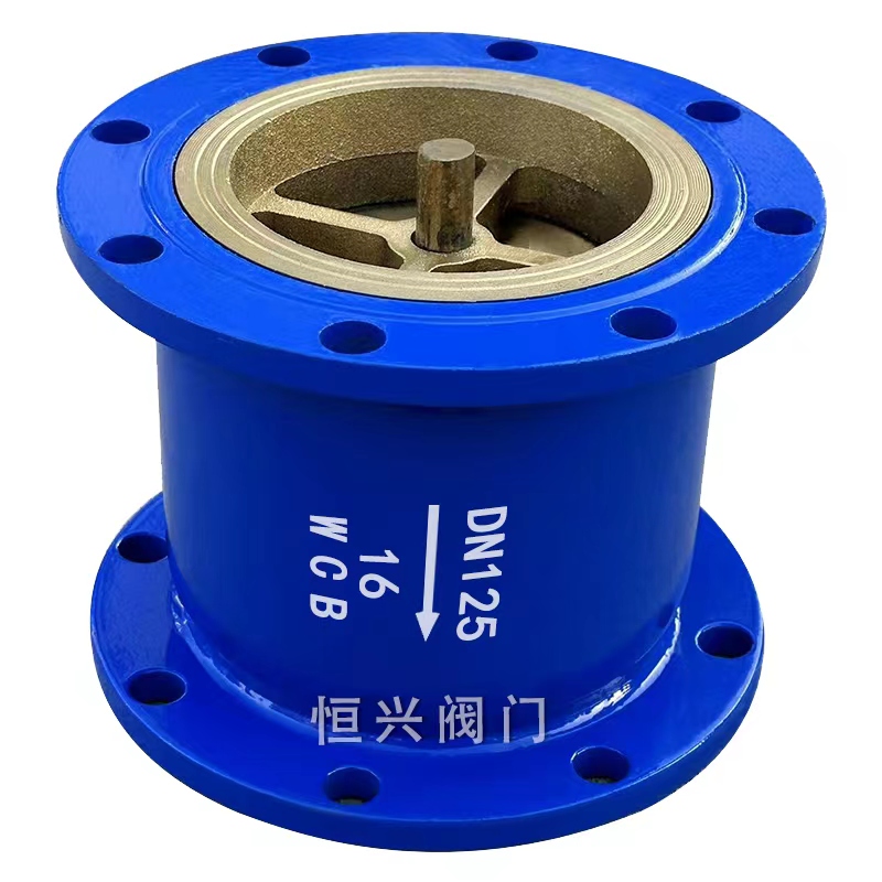 HC41X-16法兰消音消声止回阀立式卧式碳钢单向阀DN80 100 150 200_虎窝淘