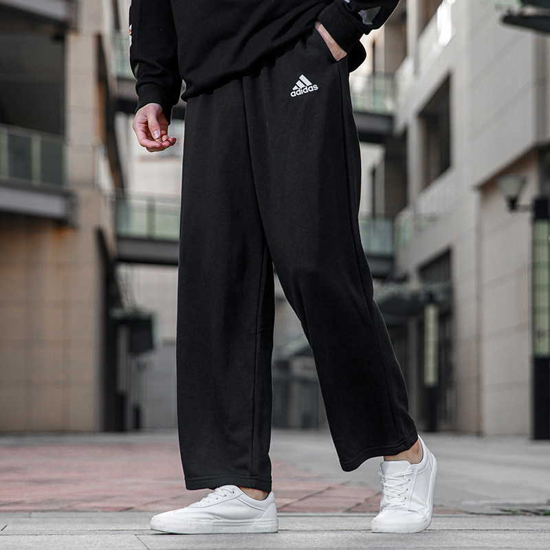 阿迪达斯官网旗舰裤子男裤2023冬季新款运动裤直筒休闲裤男士长裤_虎窝淘