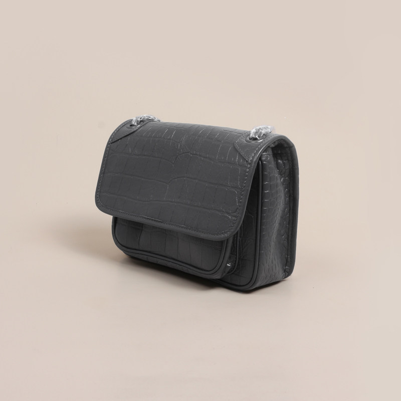 BOLIZ 2022头层牛皮鳄鱼纹NIKI限量定制链条包单肩斜挎女包时尚_虎窝淘