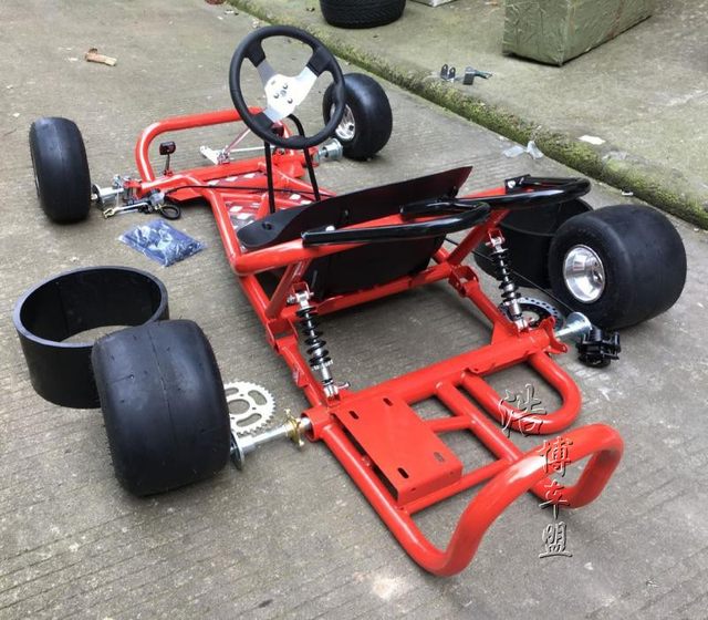 168CC homemade four-wheel drift kart frame modified kart accessories ...