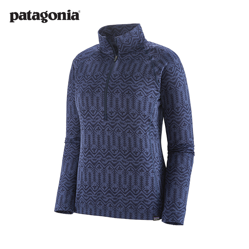 女士C3功能内衣上装Cap MW Zip Neck 44457 patagonia巴塔哥尼亚_虎窝淘