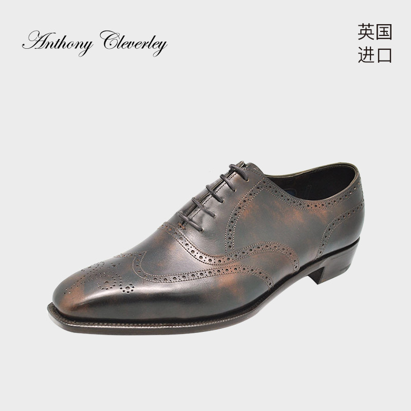 Anthony Cleverley英国进口手工布洛克雕花商务男士皮鞋Finchley_虎窝淘
