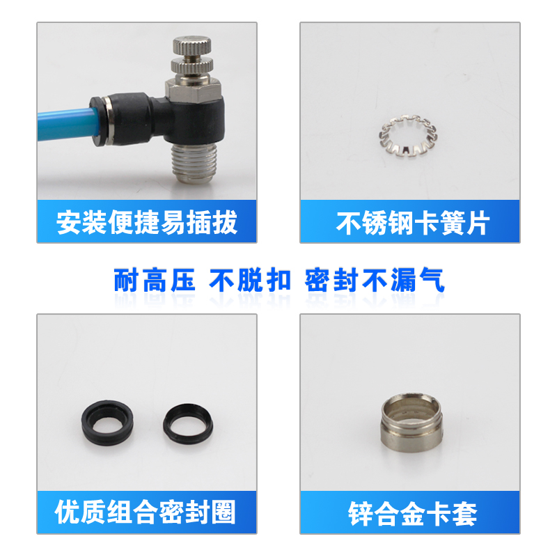 气缸调速接头SL4-M3 M5 6-01 8-02 10-03 12-04气动L型节流阀弯头_虎窝淘