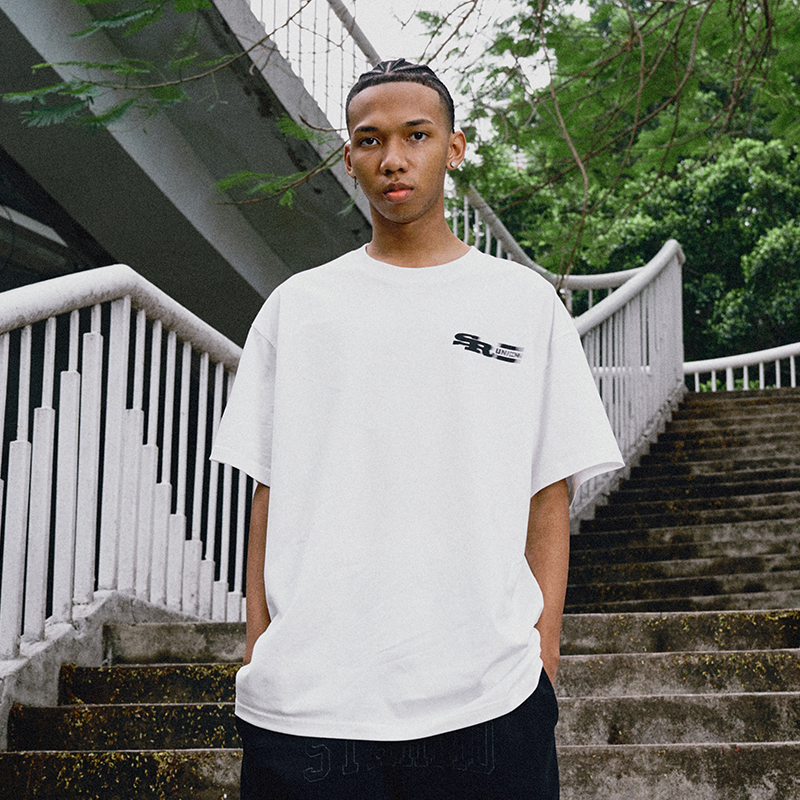 STA X RMD夏季国潮原创SR环形幻影美式宽松休闲情侣装短袖T恤男女_虎窝淘