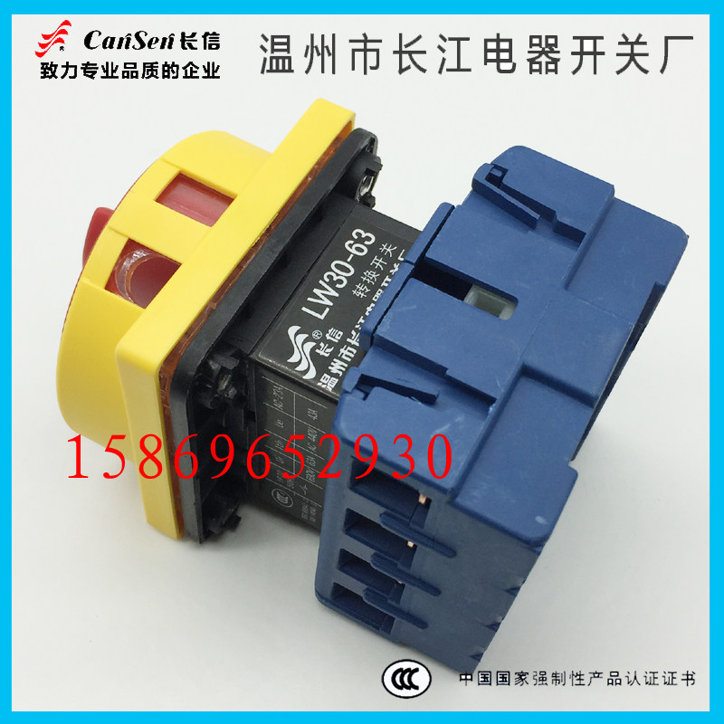 温州长江电器转换开关LW30-63/400010负载断路电源切断32A25A100A_虎窝淘