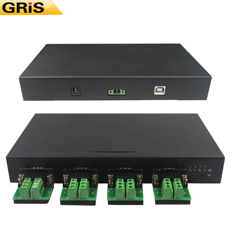 GRIS USB转RS485/422工控转换线4口防雷浪涌工业级FTDI高速串口线_虎窝淘